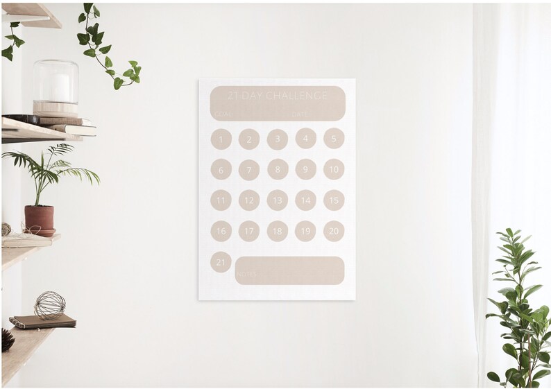 21 Day Tracker Printable Challenge Tracker Progress Habit - Etsy