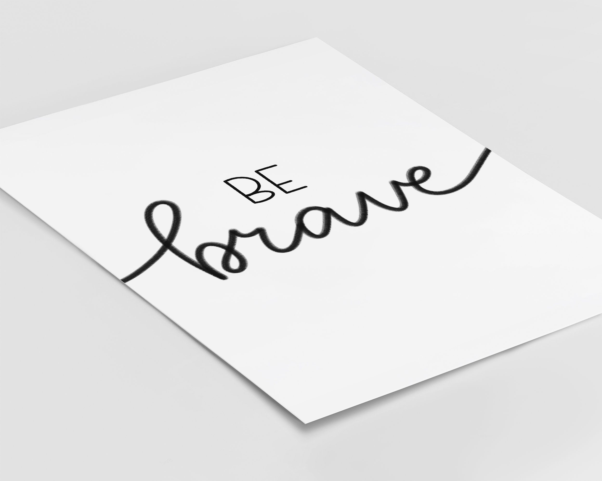 Be Kind Be Brave Be You Printable Wall Art Inspirational - Etsy