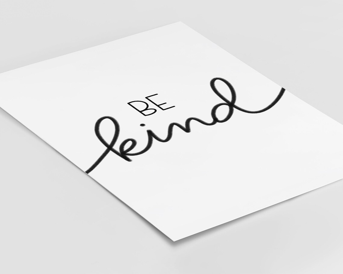 Be Kind Be Brave Be You Printable Wall Art Inspirational - Etsy