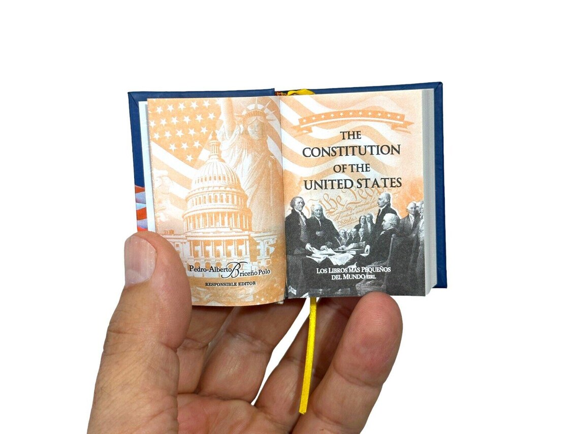 The Constitution of the United States Mini Book 2.50" H in English and ...