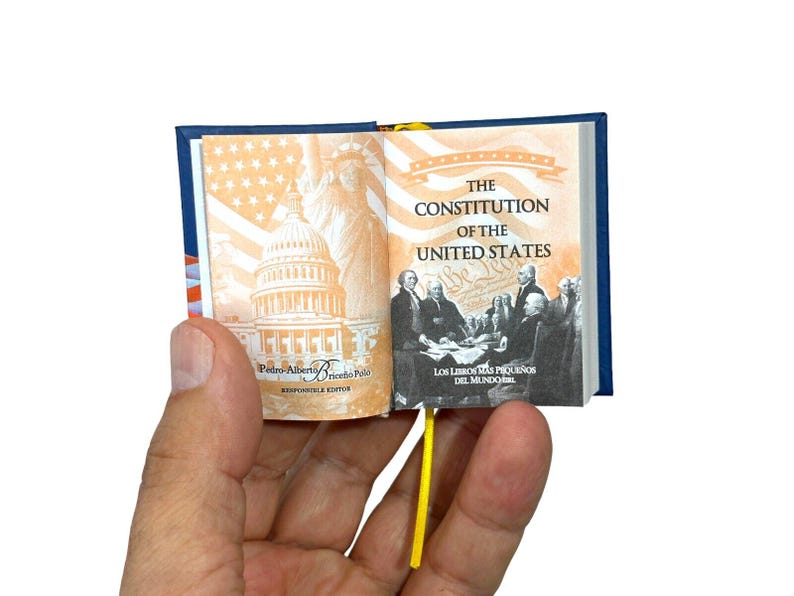 The Constitution of the United States Mini Book 2.50" H in English and ...
