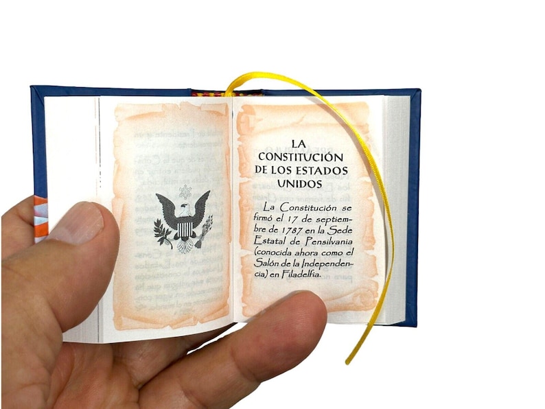 The Constitution of the United States Mini Book 2.50" H in English and ...