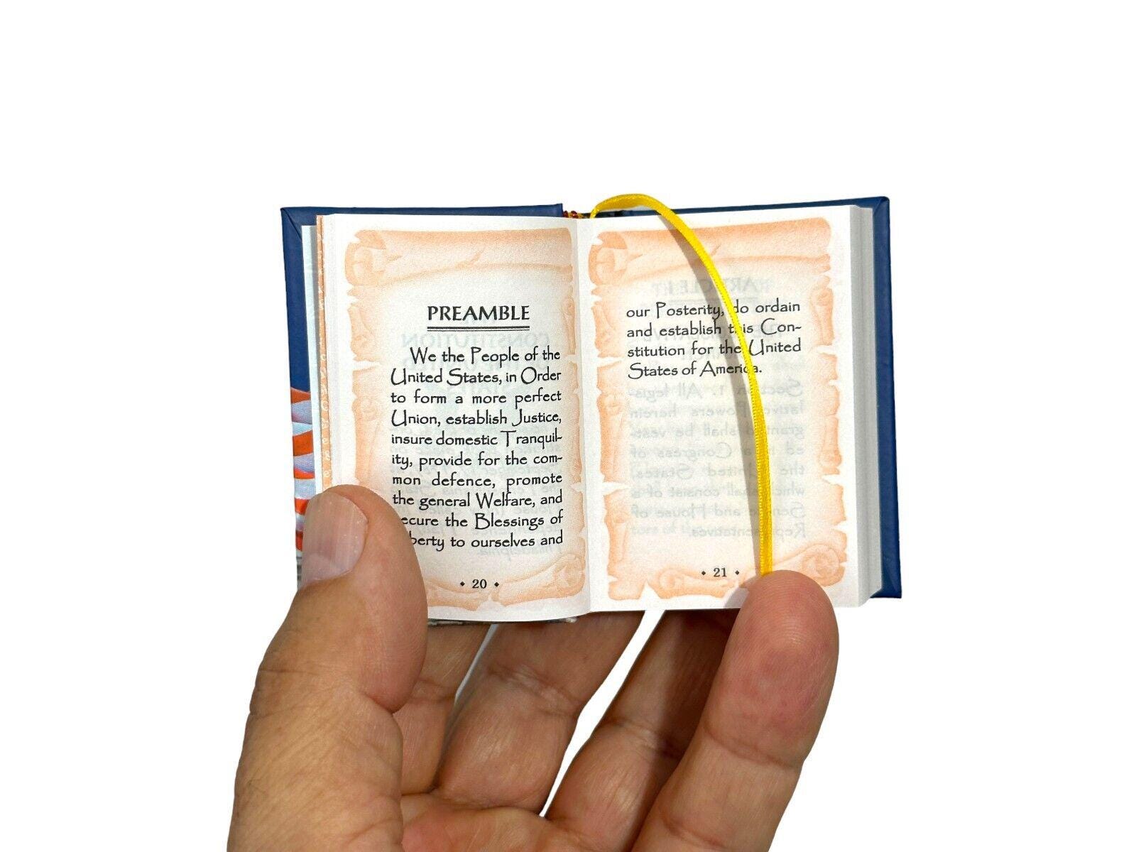 The Constitution of the United States Mini Book 2.50" H in English and ...