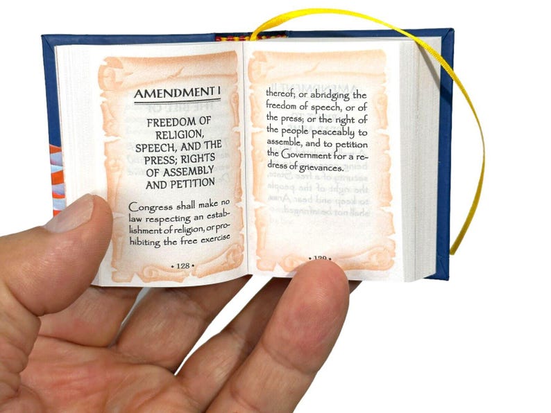 The Constitution of the United States Mini Book 2.50" H in English and ...