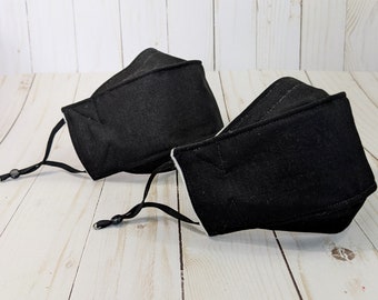 Plain Black Mask - Etsy