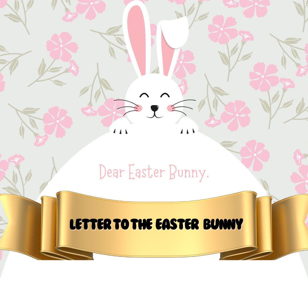 Letter to the Easter Bunny Letter for Kids – PDF and JPEG - Printable ...