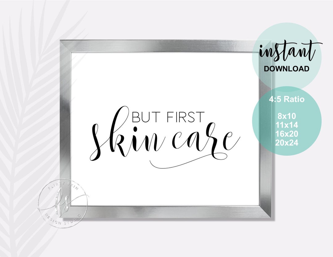 But First, Skin Care | Esthetician Decor | Spa Quote | Wall Quote ...