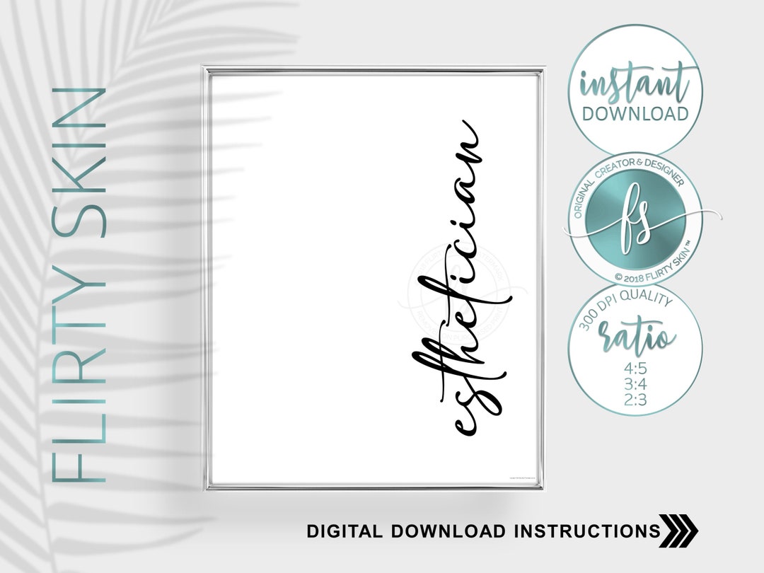 Esthetician | Esthetician Décor | Script Word Art | Spa Quote | Salon ...