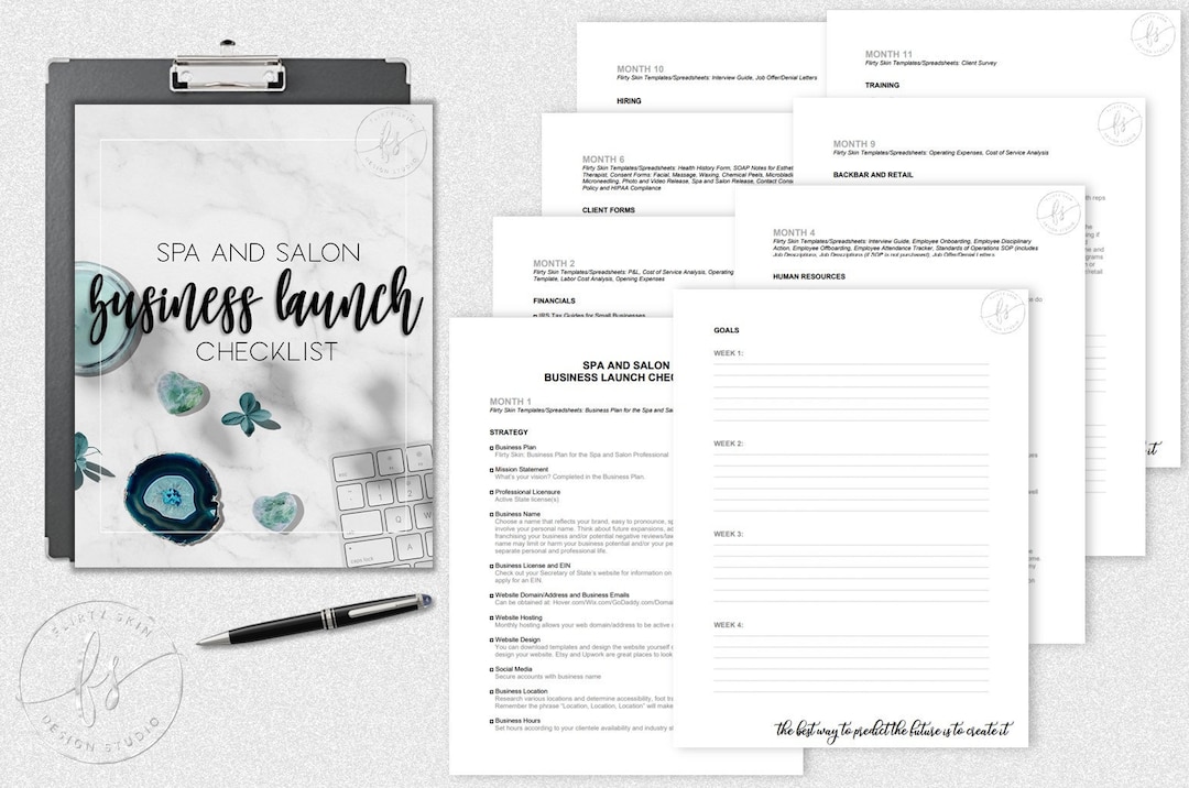 Spa and Salon Business Launch Checklist | 29 Pages | Master Checklist ...