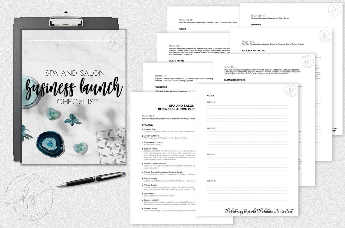 Spa and Salon Business Launch Checklist 29 Pages Master | Etsy