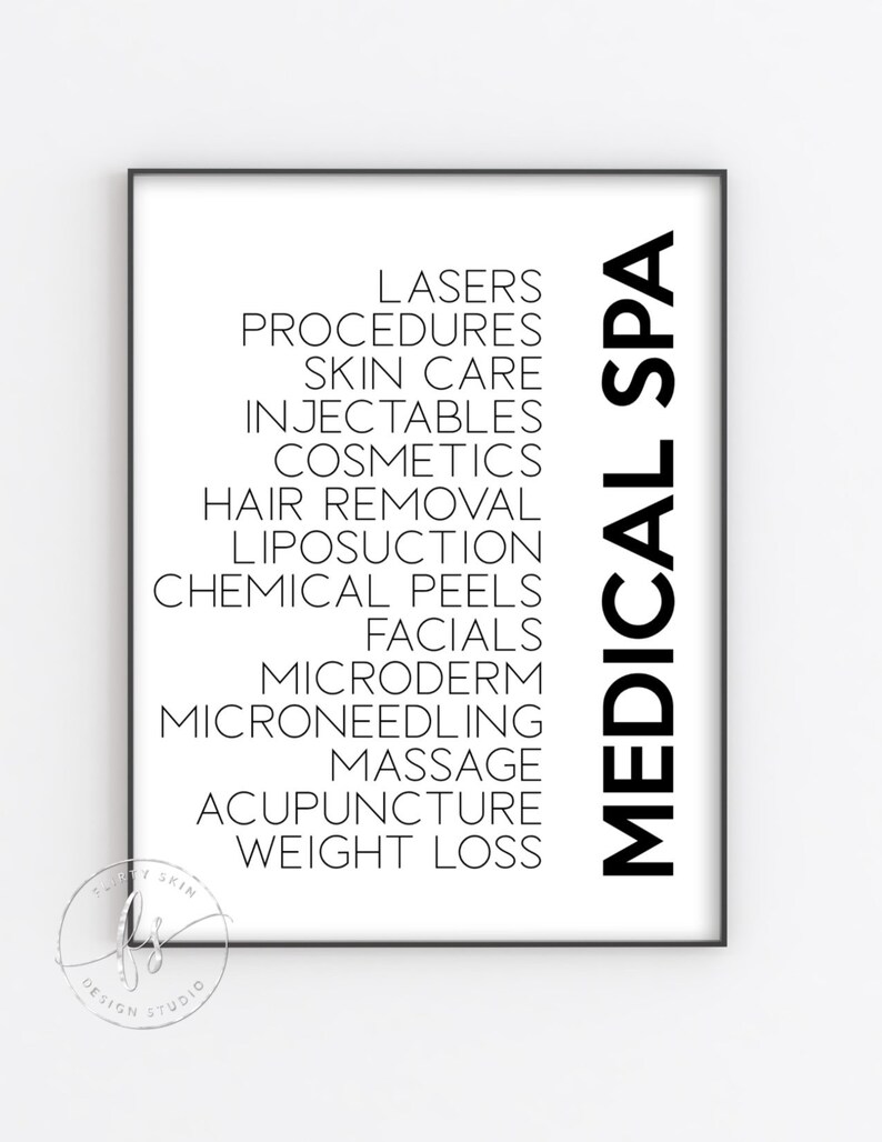 Medical Spa Spa Decor Spa Quote Massage Decor - Etsy