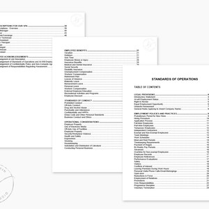 Standards of Operations | Employee Handbook | Spa and Salon Policies ...