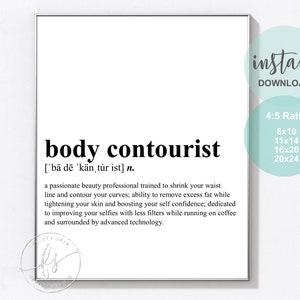 Body Contourist | Esthetician Decor | Spa Quote | Salon Quote | Wall ...