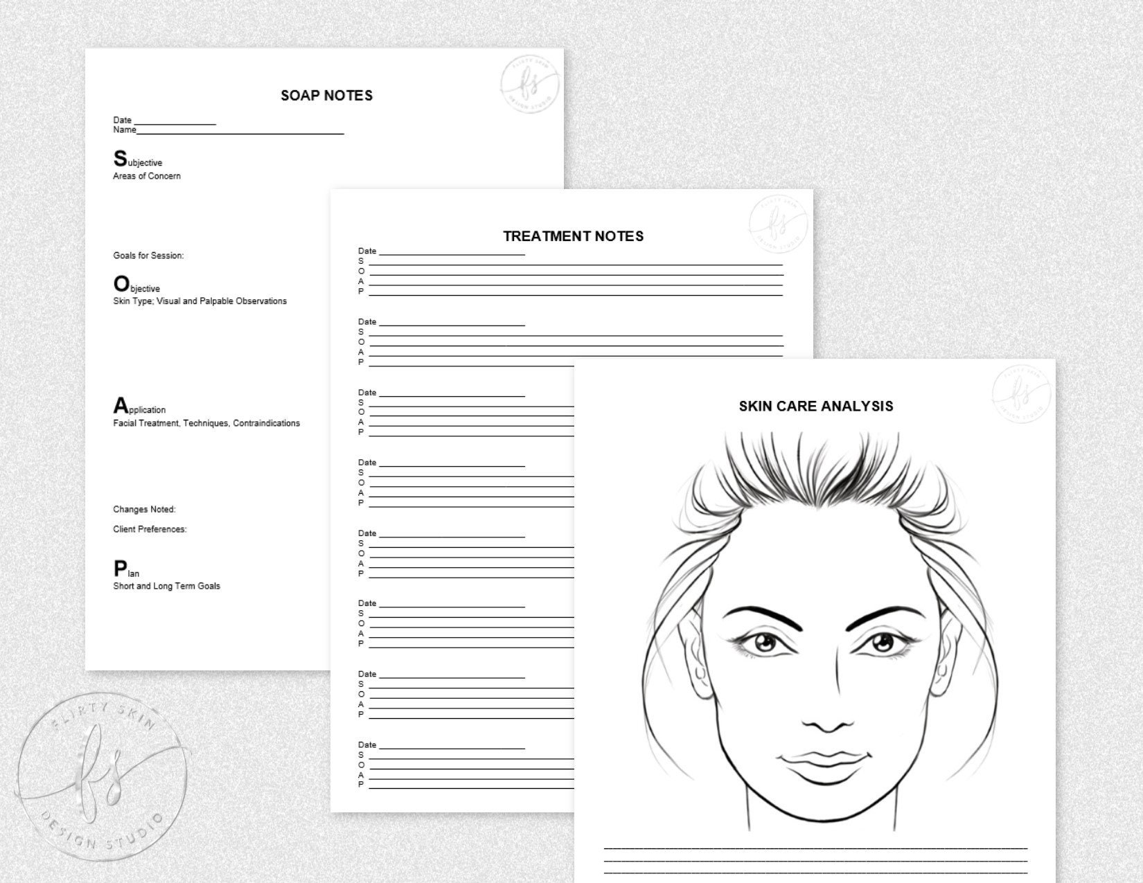 SOAP Notes Form | Esthetician | Aesthetician | Skin Care Specialist ...
