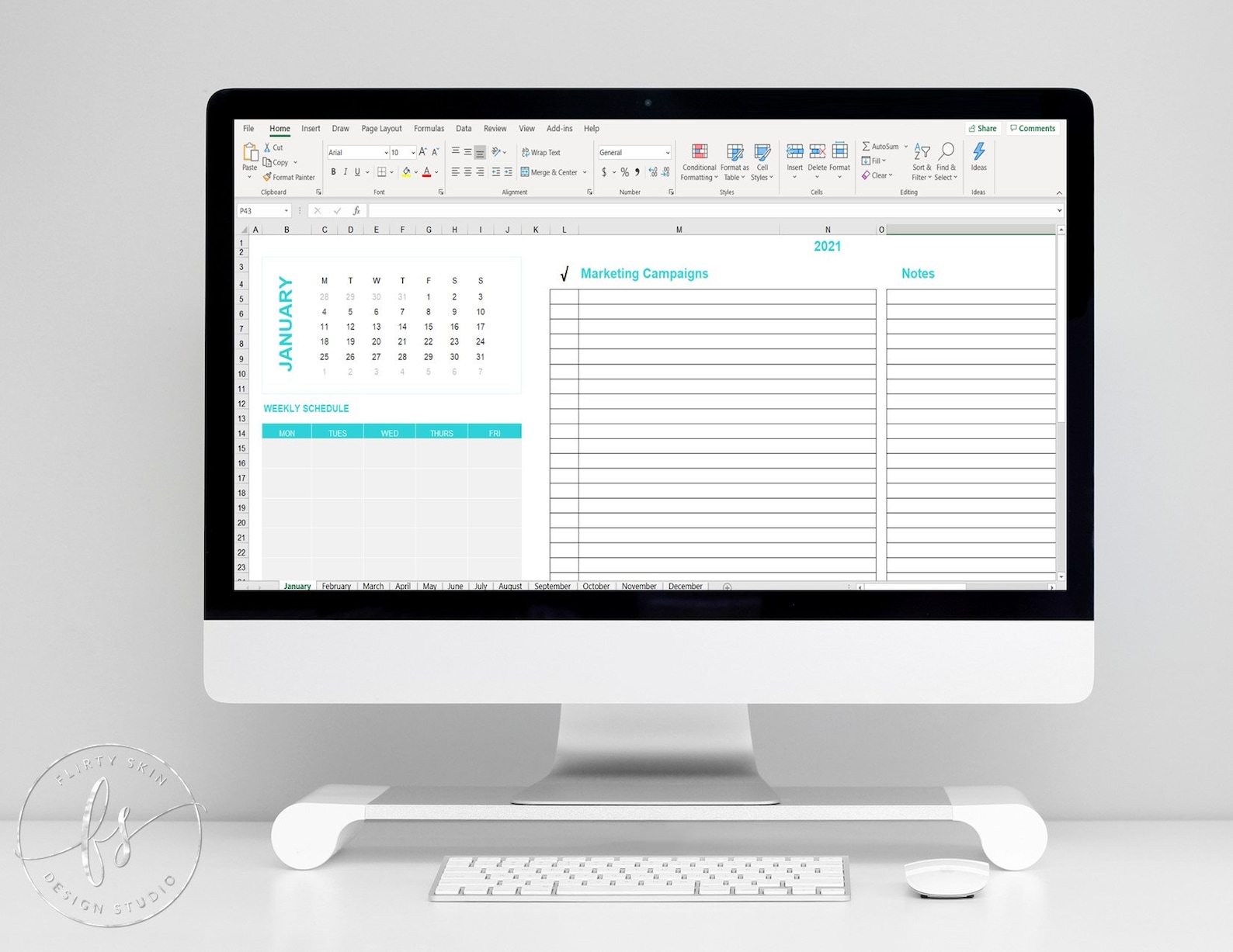 Marketing Calendar Template | Spa | Salon | Massage Therapist ...