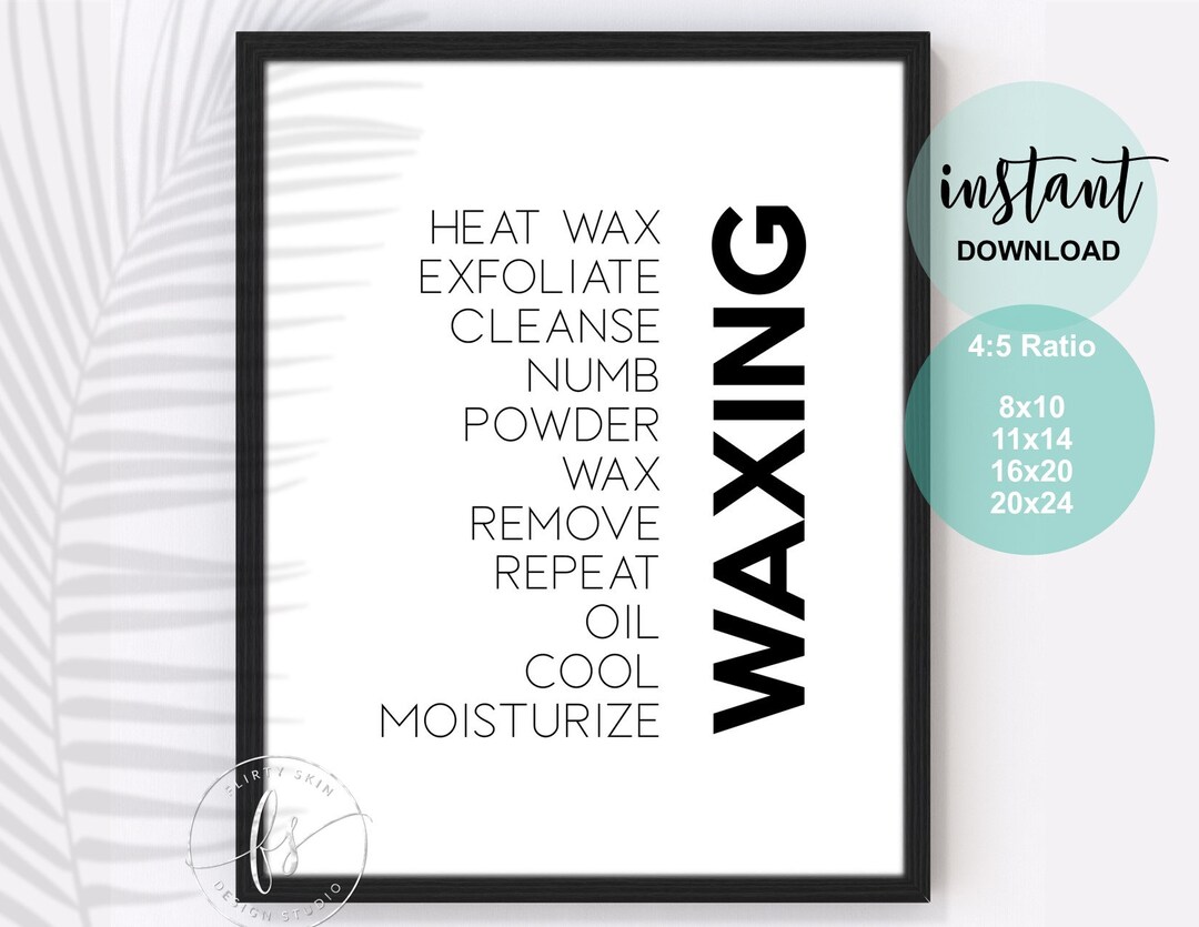 Waxing | Esthetician Decor | Spa Quote | Salon Quote | Spa | Salon ...