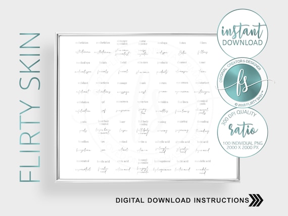 100 Skin Care Overlays PNG Social Media Clip Art - Etsy