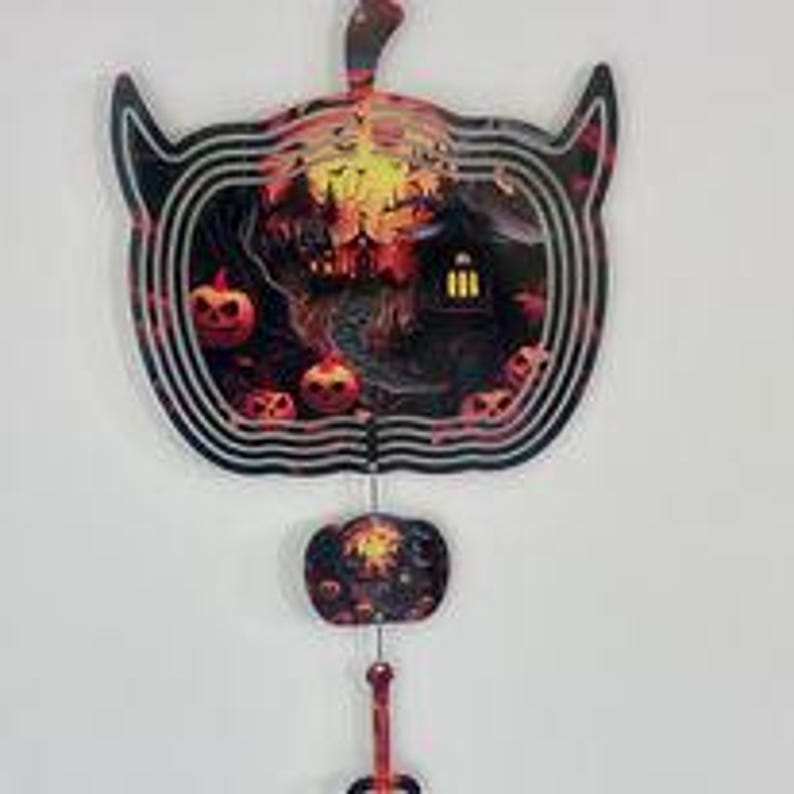 Metal Halloween Spinner Devil Pumpkin Spooky - Etsy