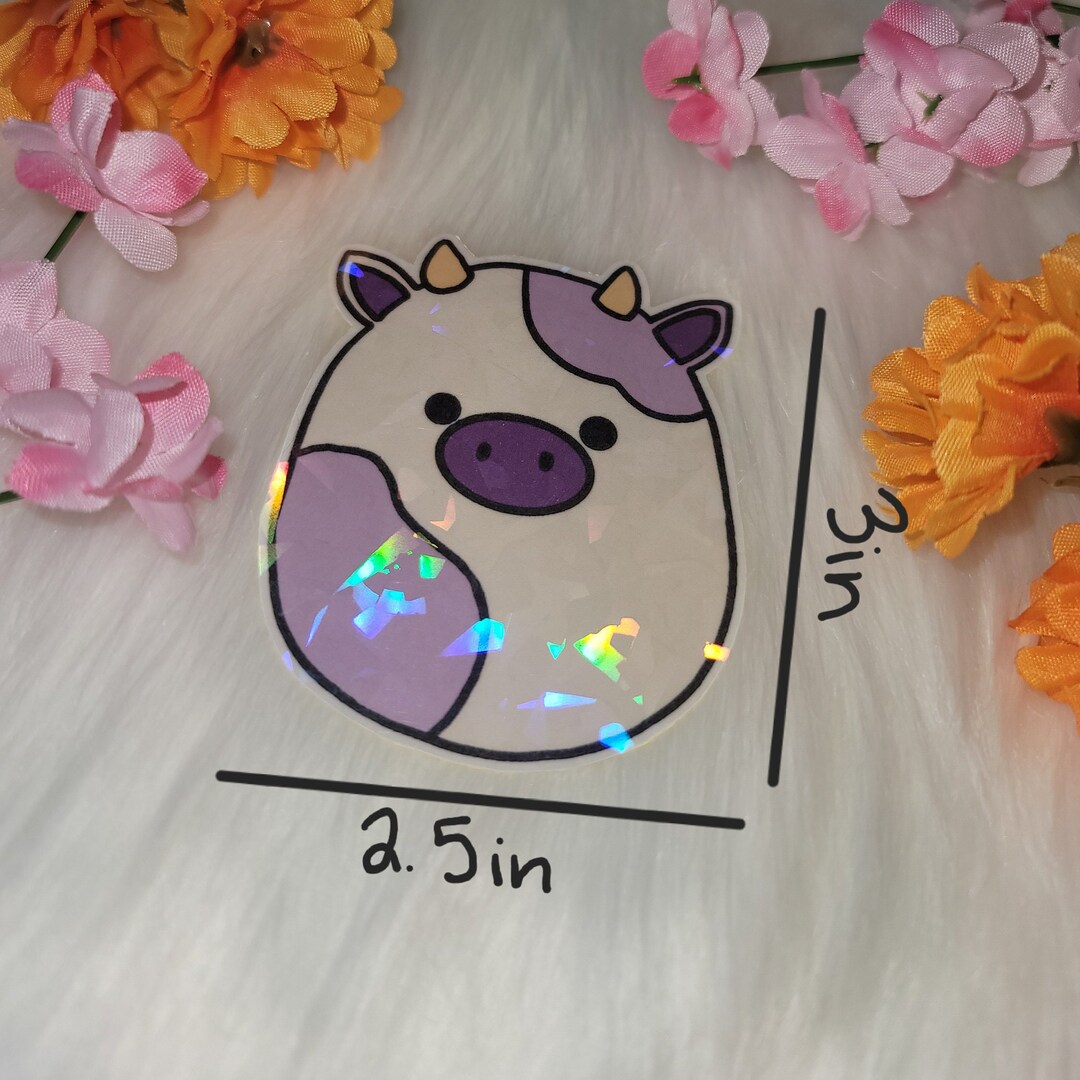 Sparkly Holographic Bubba the Cow Squishmallow Sticker! 2.5x3 - Etsy