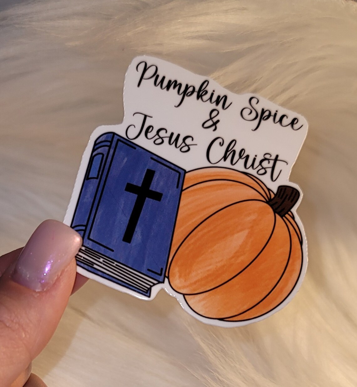 Pumpkin Spice and Jesus Christ Sticker! 3x3 - Etsy