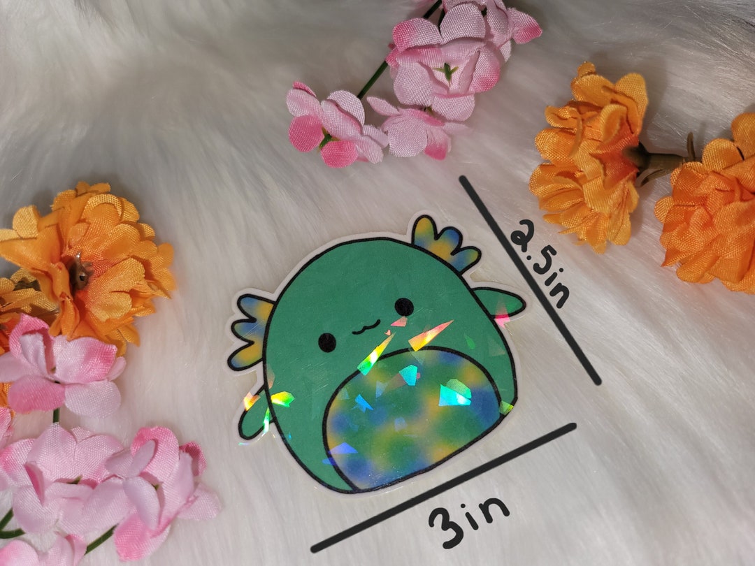 Holographic Archie the Axolotl Squishmallow Sticker! 3x2.5 - Etsy