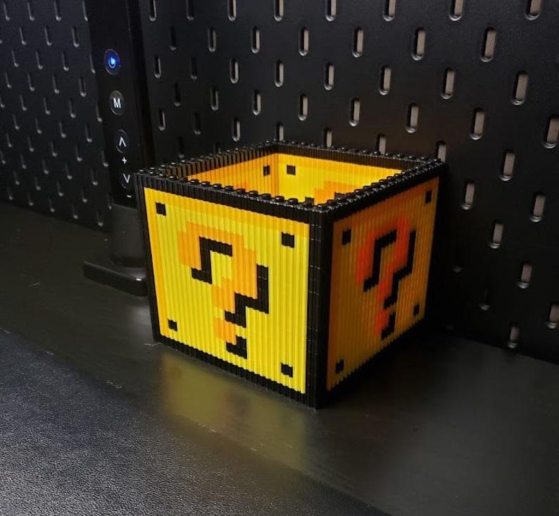 3D Mario Cube | Mystery Block | Pixel Art | Pixel Blocks - Etsy