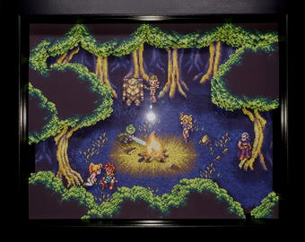 Chrono Trigger, "fiona's Forest" | Diorama | Shadow Box | 3D Pop Art - Etsy