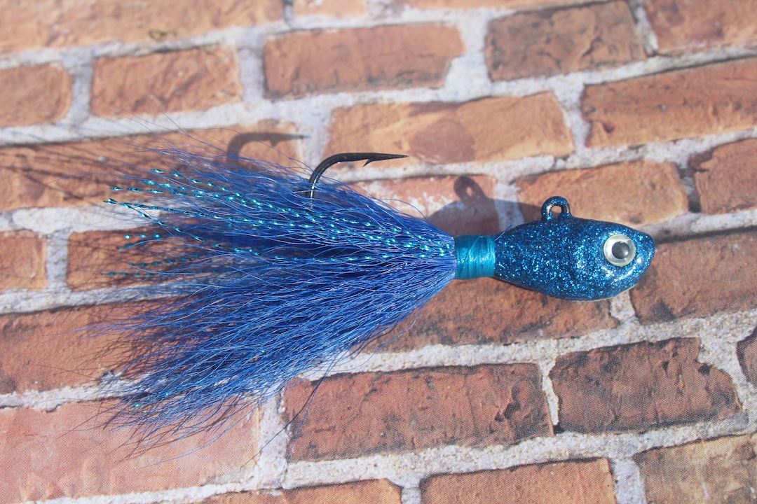 Disco Blue Ultra-minnow Head Bucktail Jig - Etsy