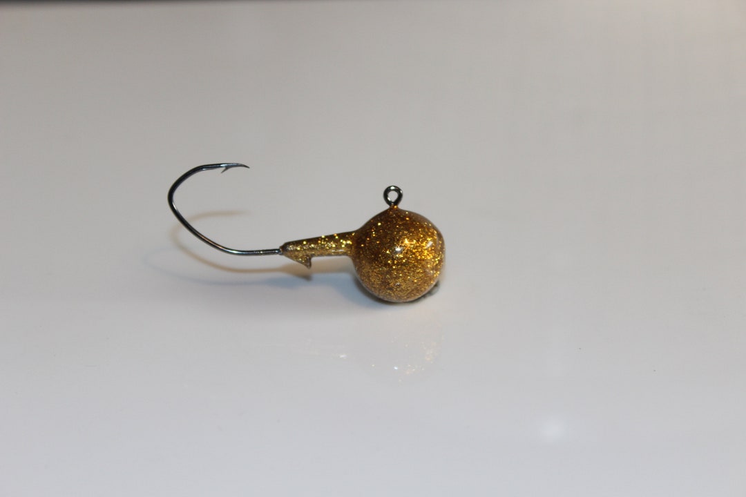 3pk Disco Gold Round Ball Head Jigs - Etsy