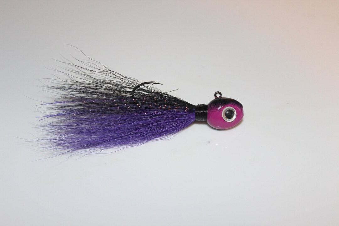Purple & Black Bucktail Jig - Etsy