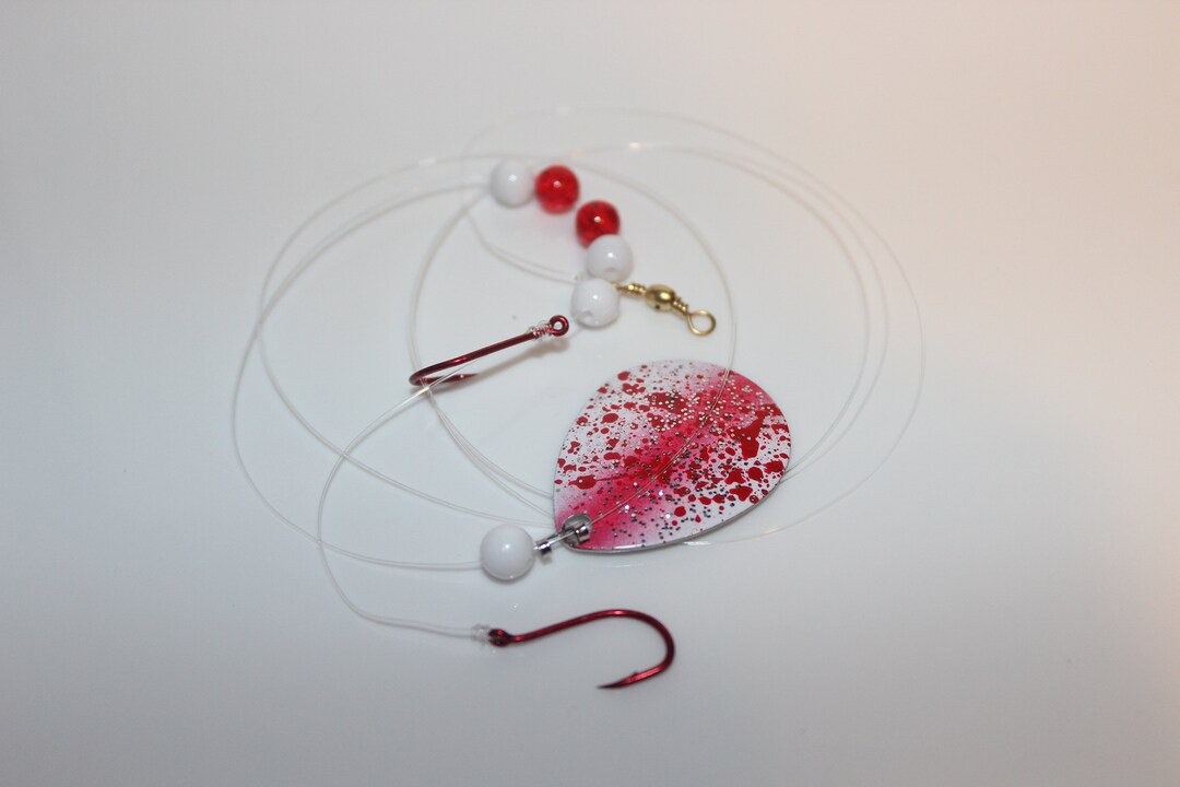 White & Red Splashed Crawler Harness - Etsy