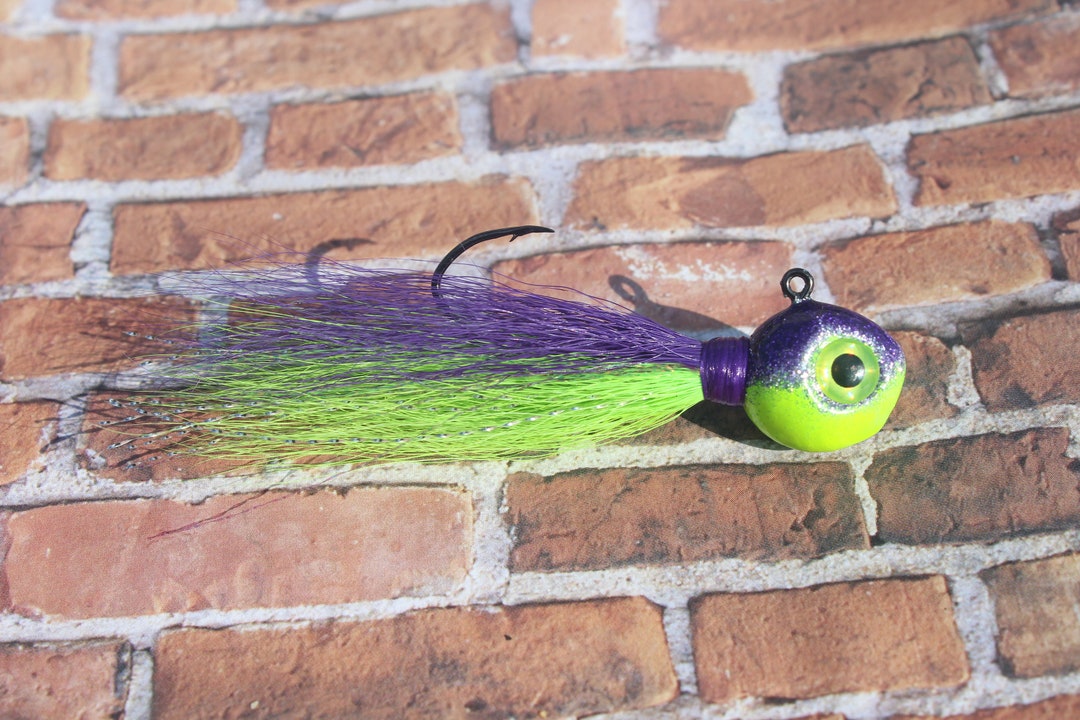 Chartreuse & Purple (pimp Daddy) Pro Series Bucktail Jig - Etsy