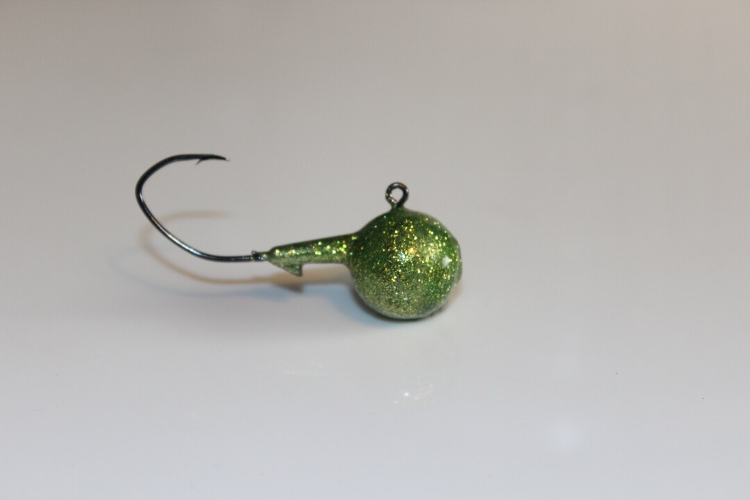 3 Pk Disco Lime Round Head Jigs - Etsy