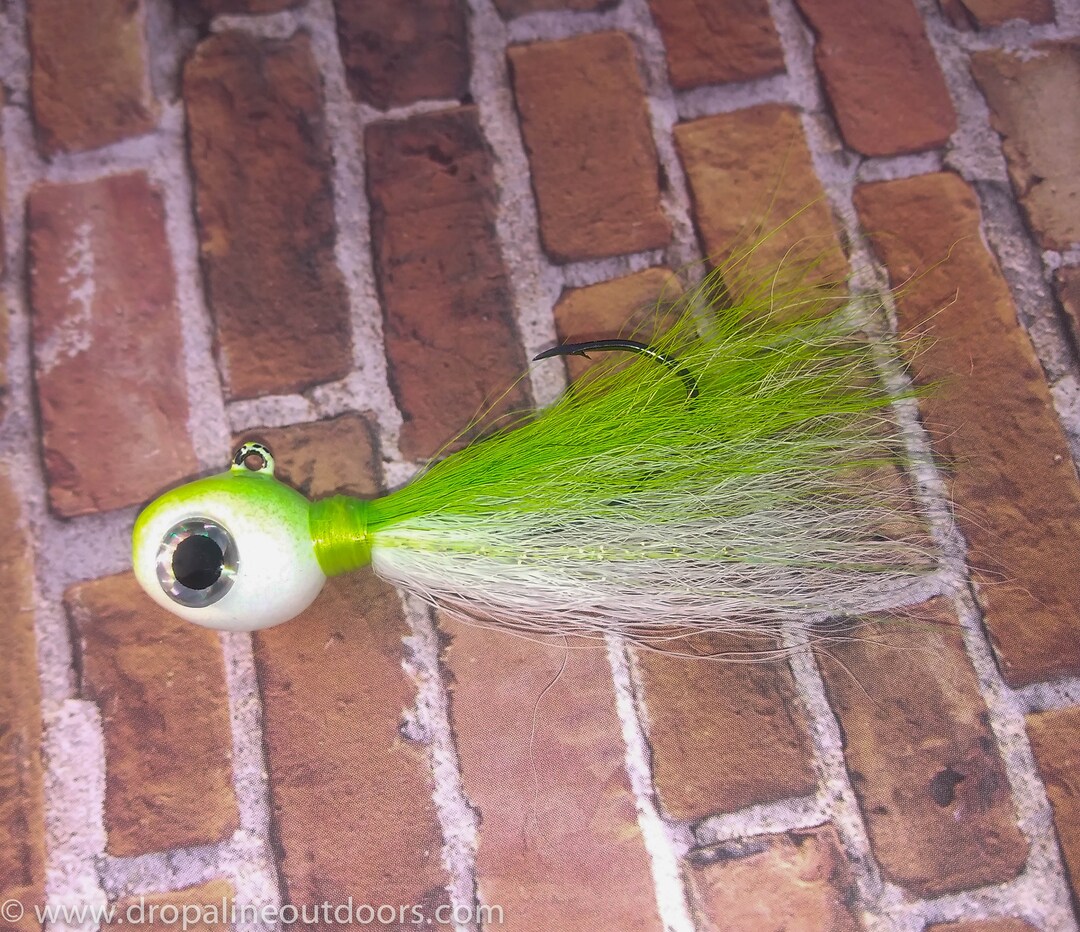 Chartreuse & White Bucktail Jig - Etsy