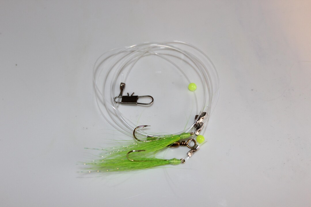 Chartreuse Bucktail Dressed Yellow Perch Rig - Etsy