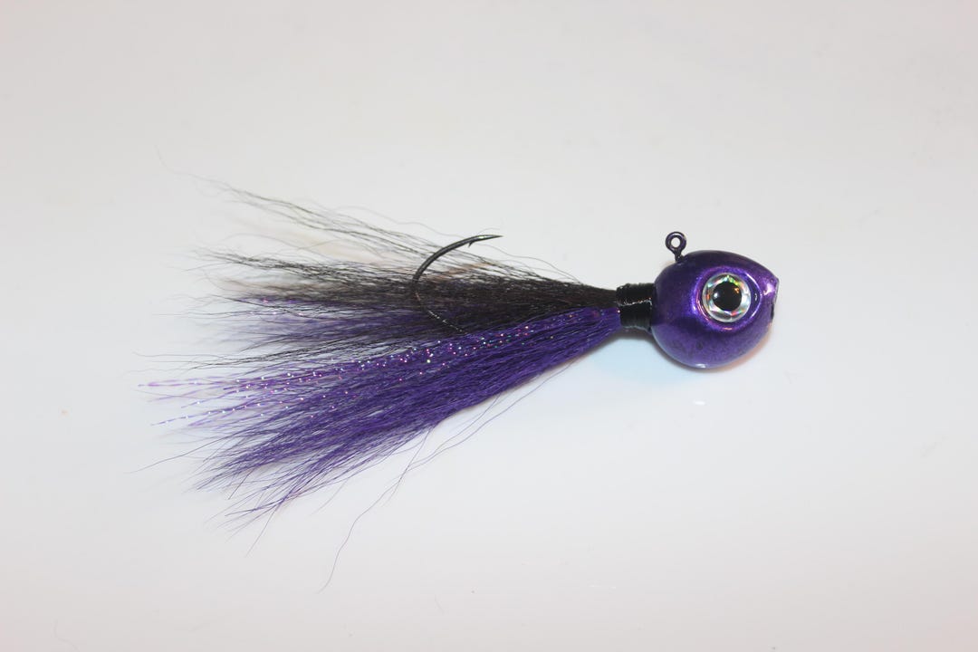 Purple & Black Pro Series Bucktail Jig - Etsy