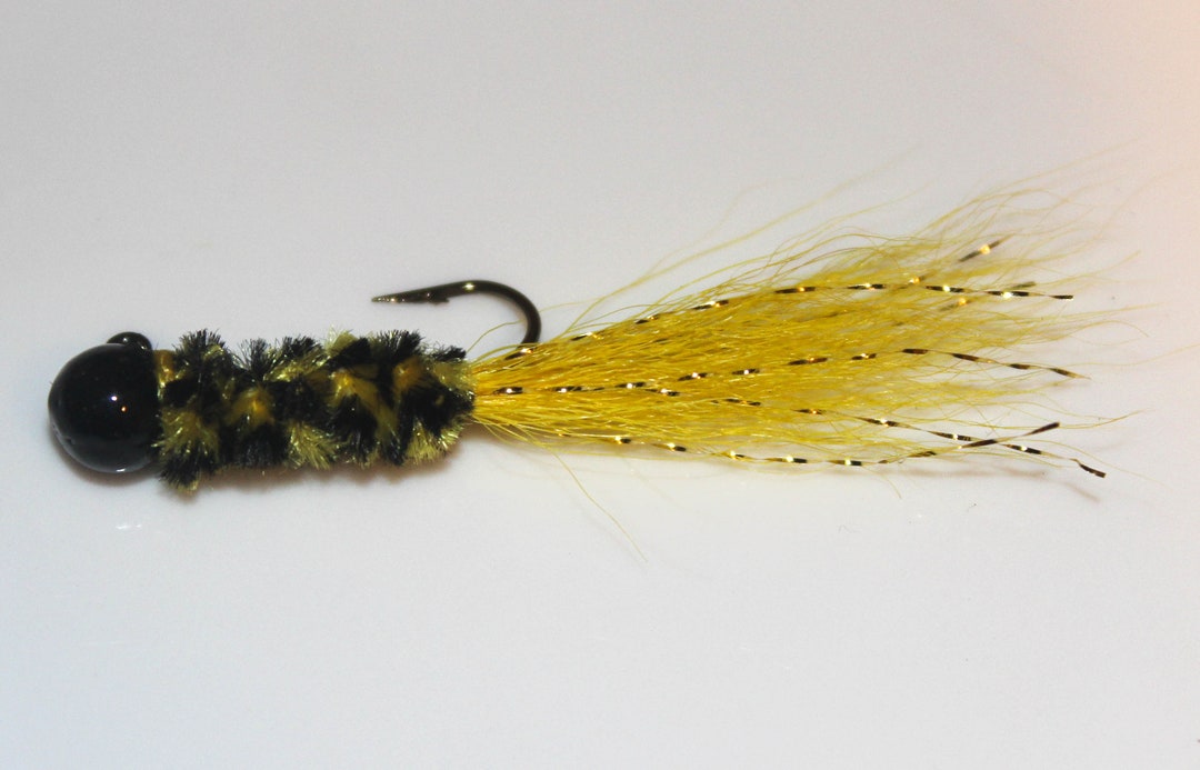 5 Pk. Bumblebee Crappie Bucktail Jigs - Etsy