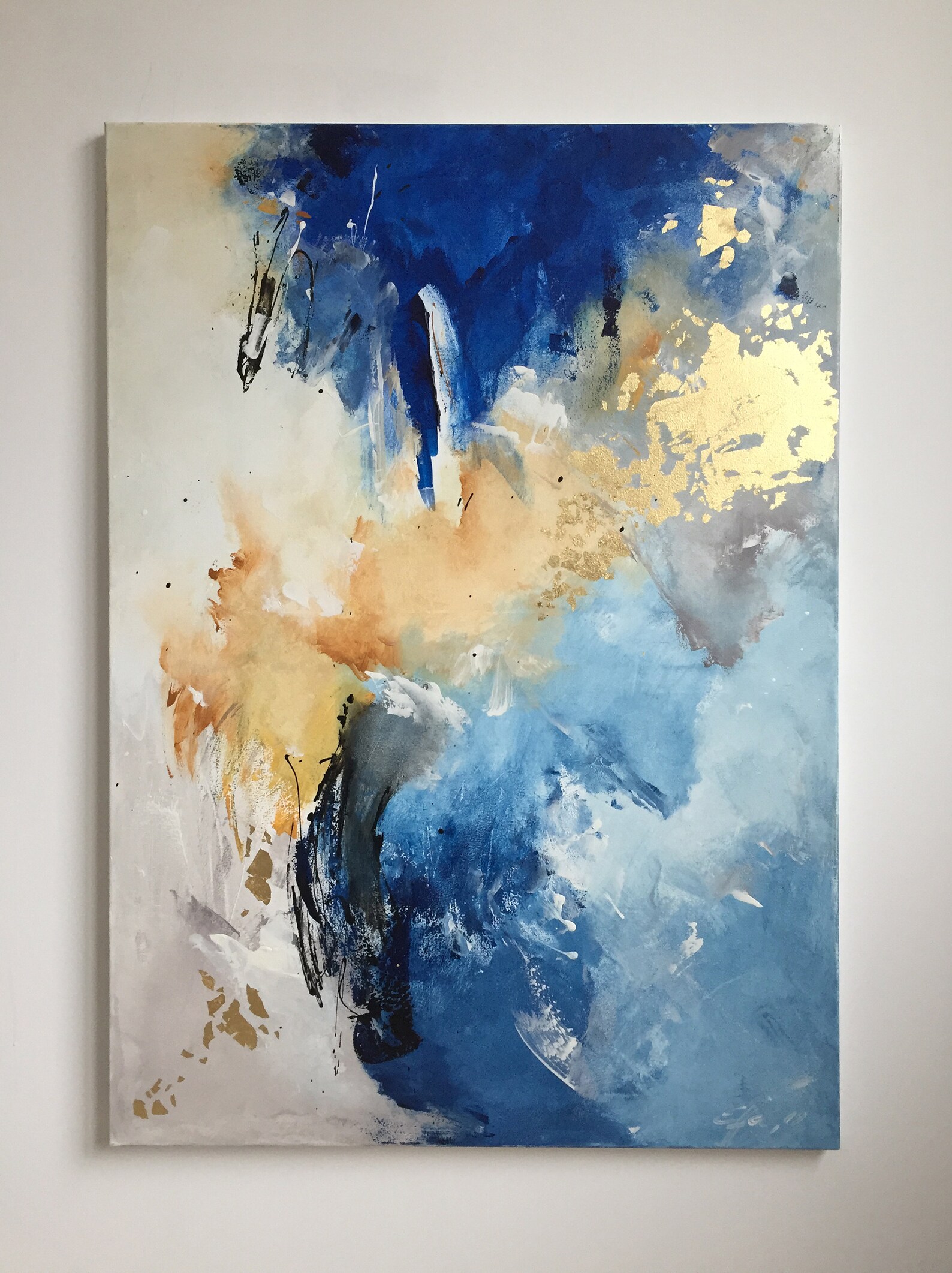 Master Bedroom Wall Art Gold Foil Painting Large Abstract Painting Art master-bedroom-wall-art-gold-foil-painting-large-abstract-painting-art