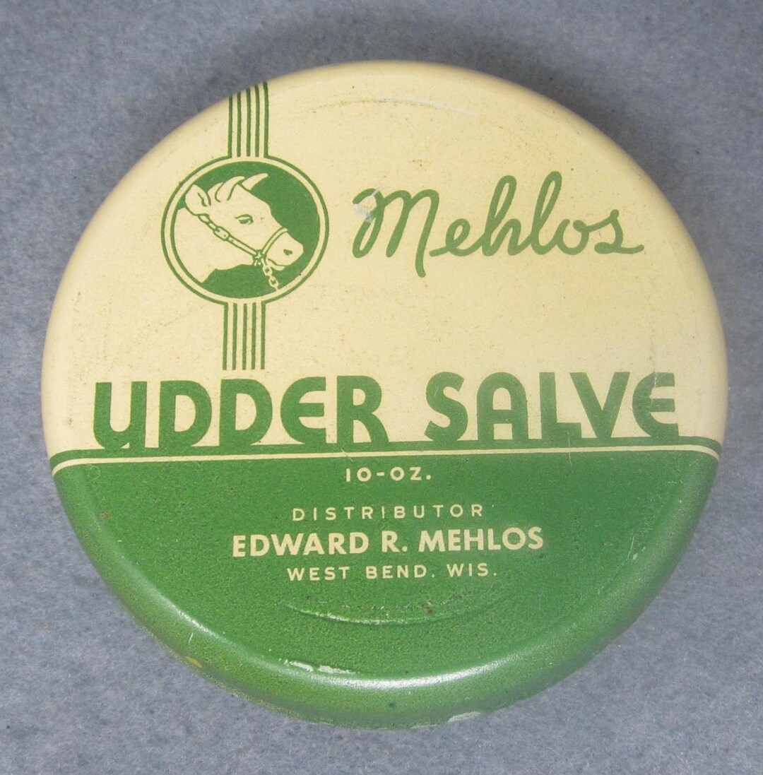 Antique Advertising Veterinary Medicine Tin Edward R. MEHLOS UDDER ...