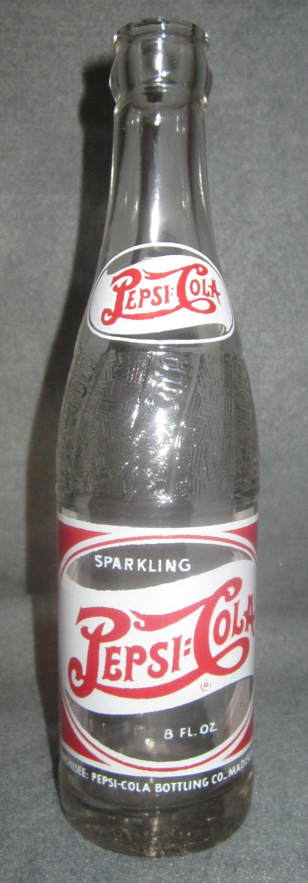 1940s Pepsi Cola Double Dot 8 Ounce ACL Soda Bottle Madison, Wisconsin ...