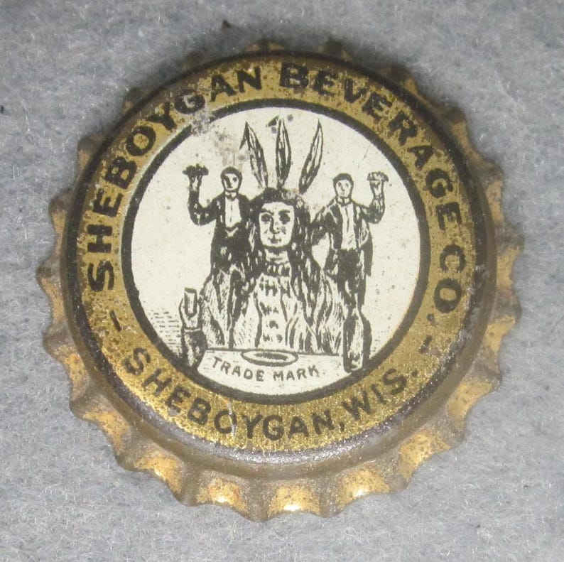 Crown Top Cork Bottle Cap Sheboygan Beverage Company Mineral Water ...