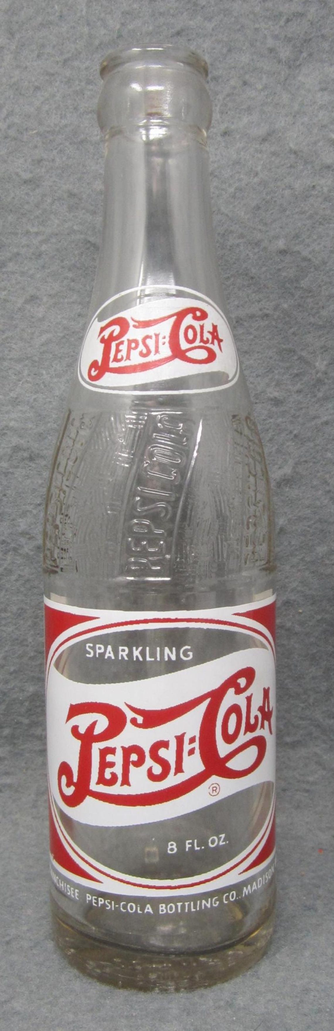1940s Pepsi Cola Double Dot 8 Ounce ACL Soda Bottle Madison, Wisconsin ...