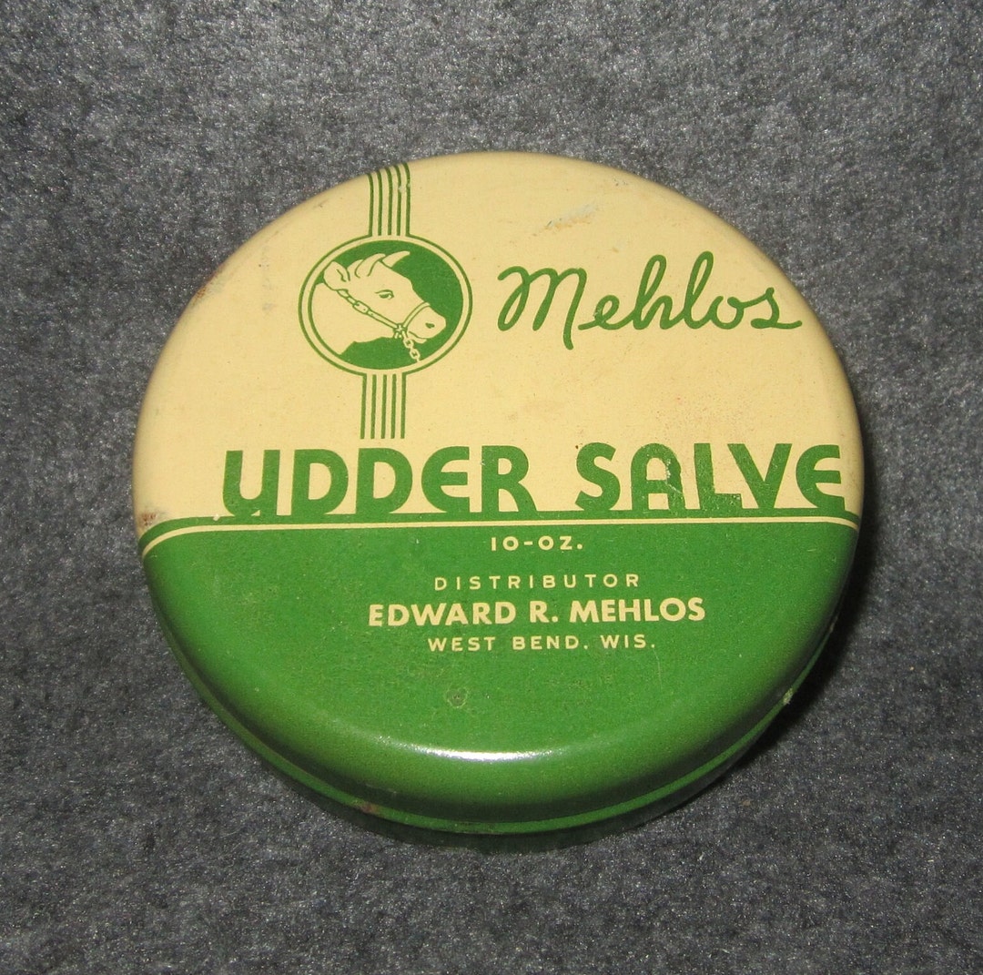 Antique Advertising Veterinary Medicine Tin Edward R. MEHLOS UDDER ...