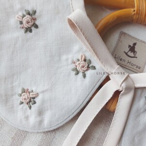 Floral Rose Linen Embroidered Collar 'rozie' - Versatile, Detachable ...