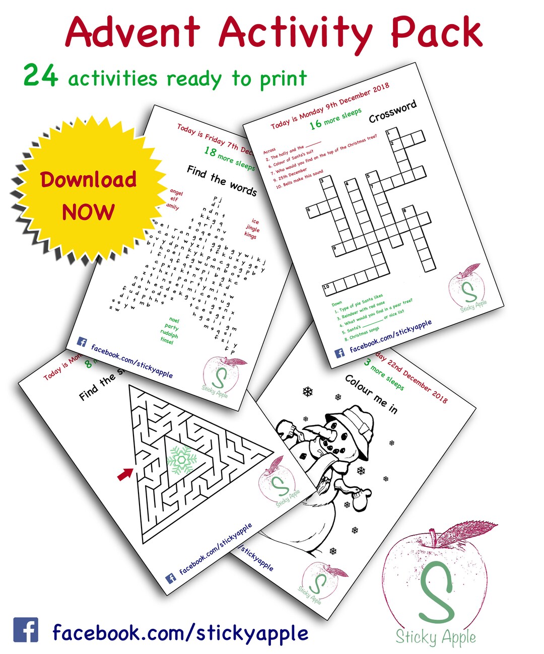 Advent Activity Pack - Ready to Download - Etsy