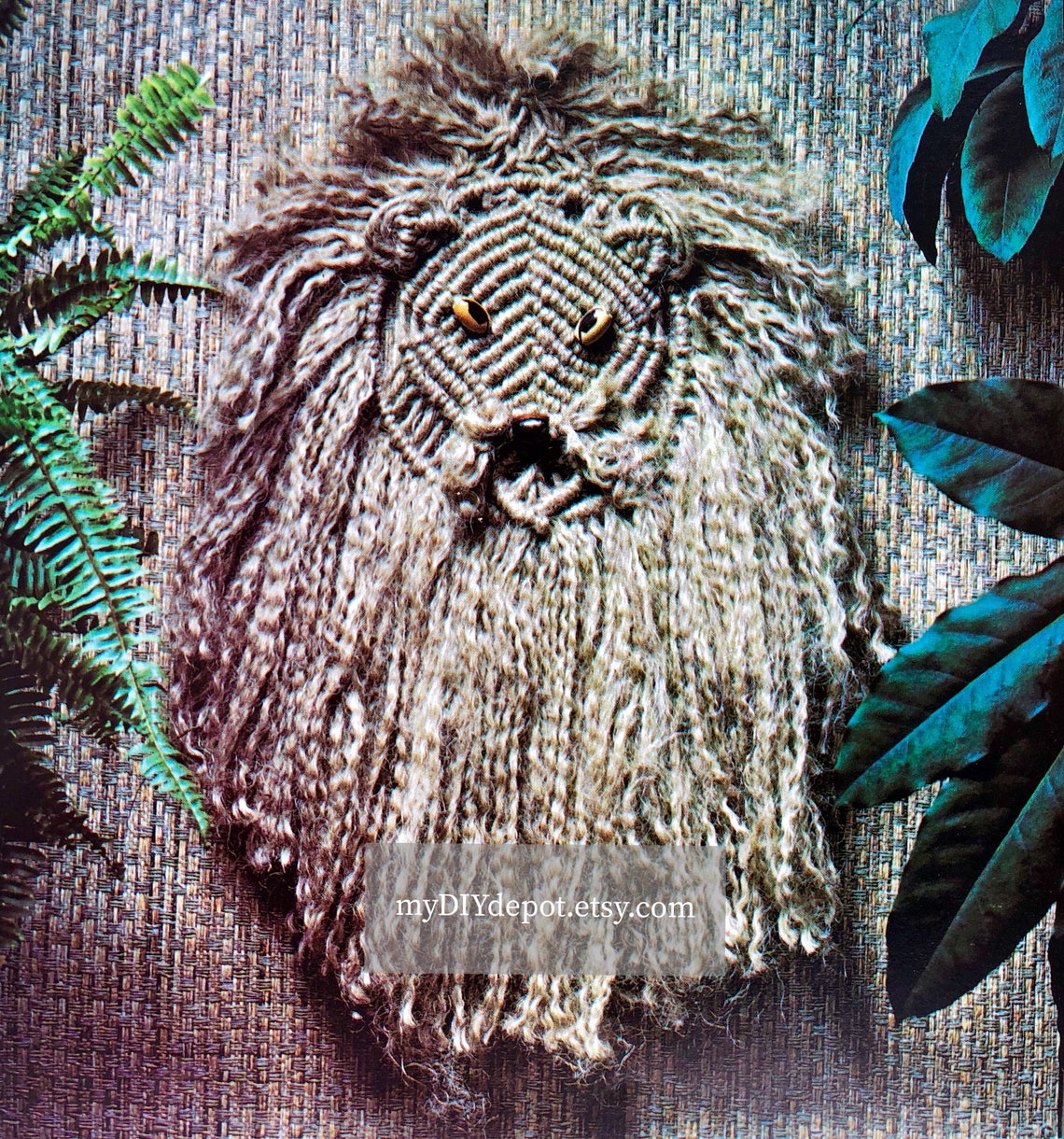Macrame Lion Head Pattern, Free Instruction Book Included! PDF Only ...