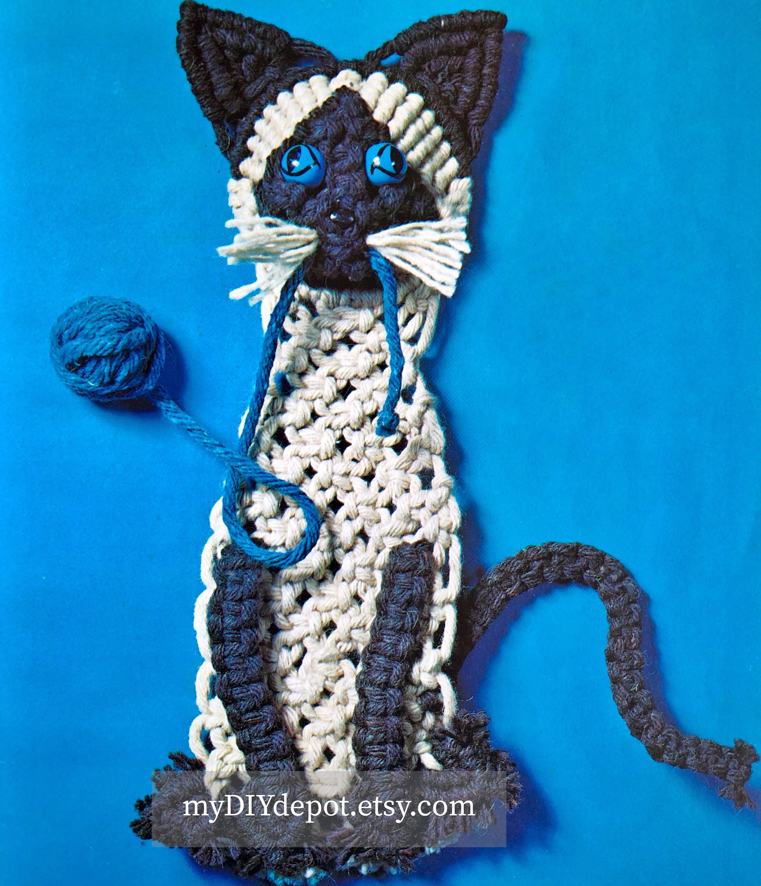 Macrame Kitty Cat Pattern, Free Instruction Book Included! PDF Only ...