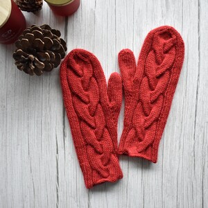 Red Mittens - Etsy UK
