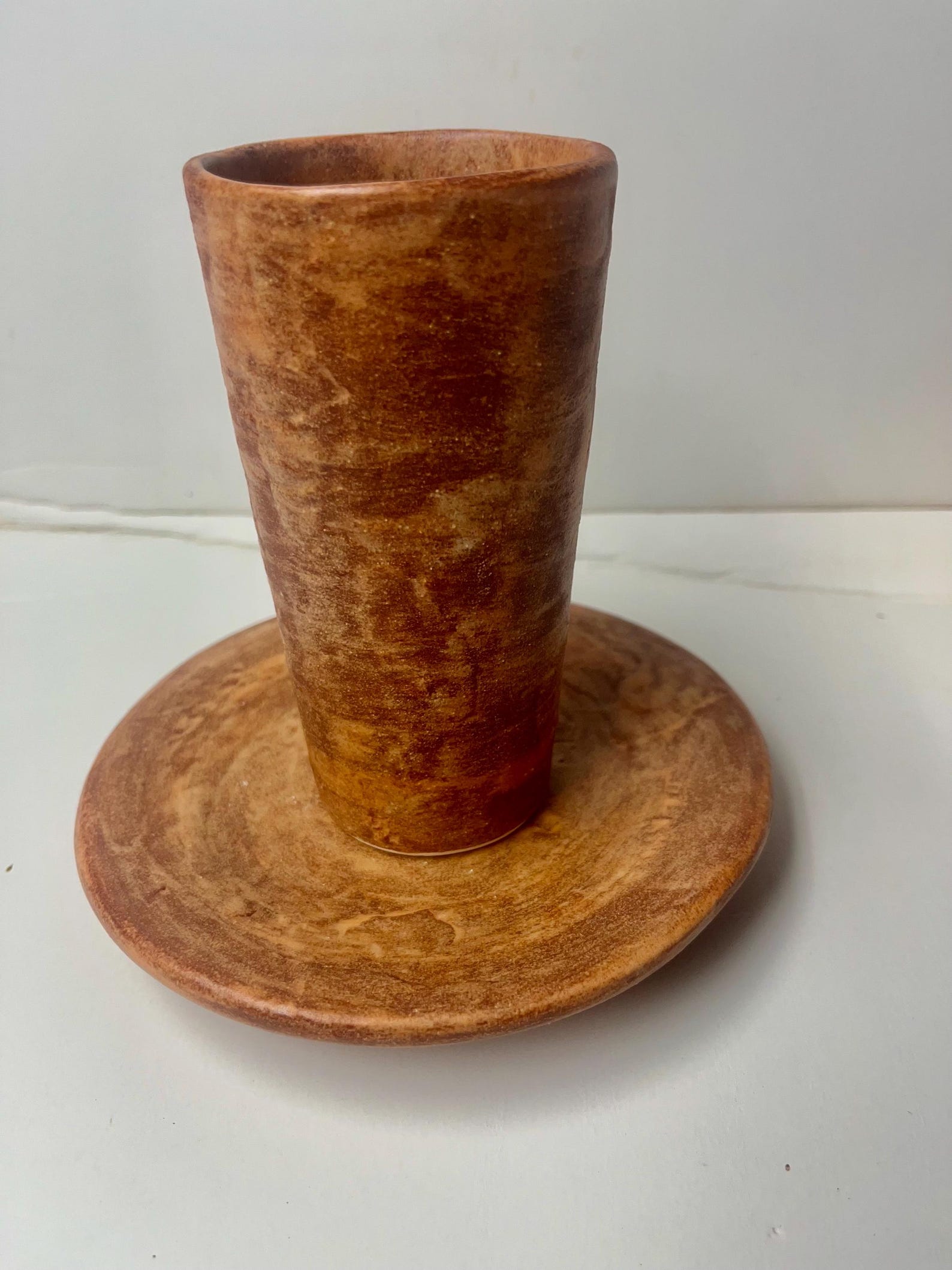 Handmade Pottery Portable Communion Set Earthen Glaze Water Style Cup ...