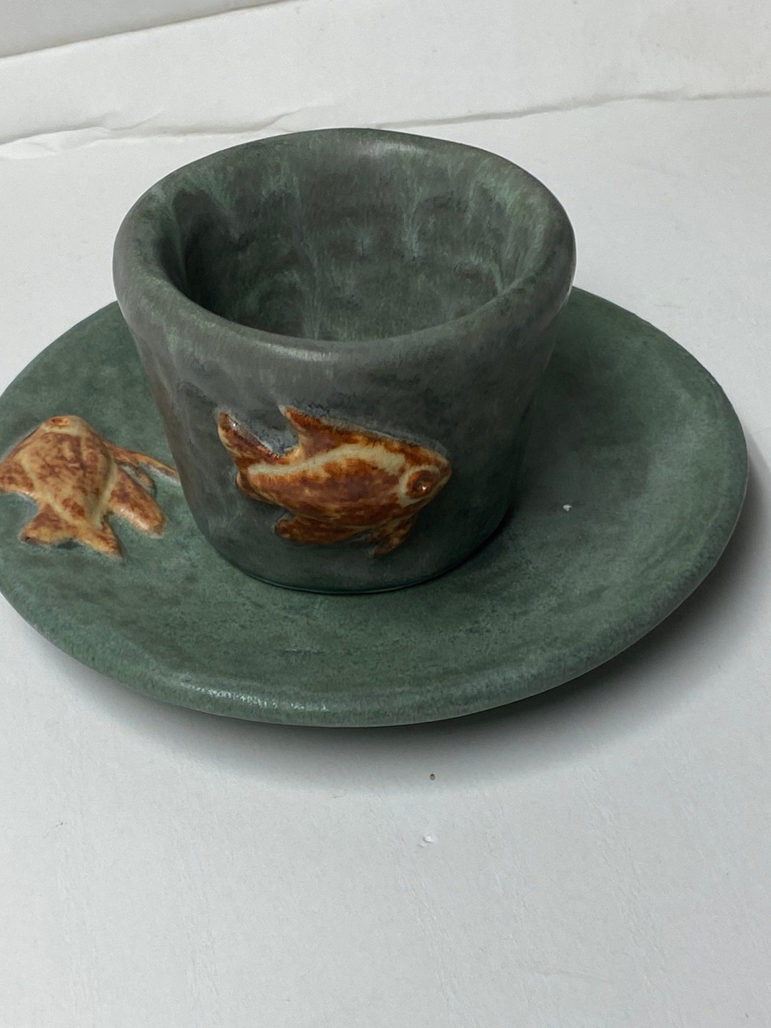 Portable Communionware Handmade Pottery Christian Sacrament Set Green ...